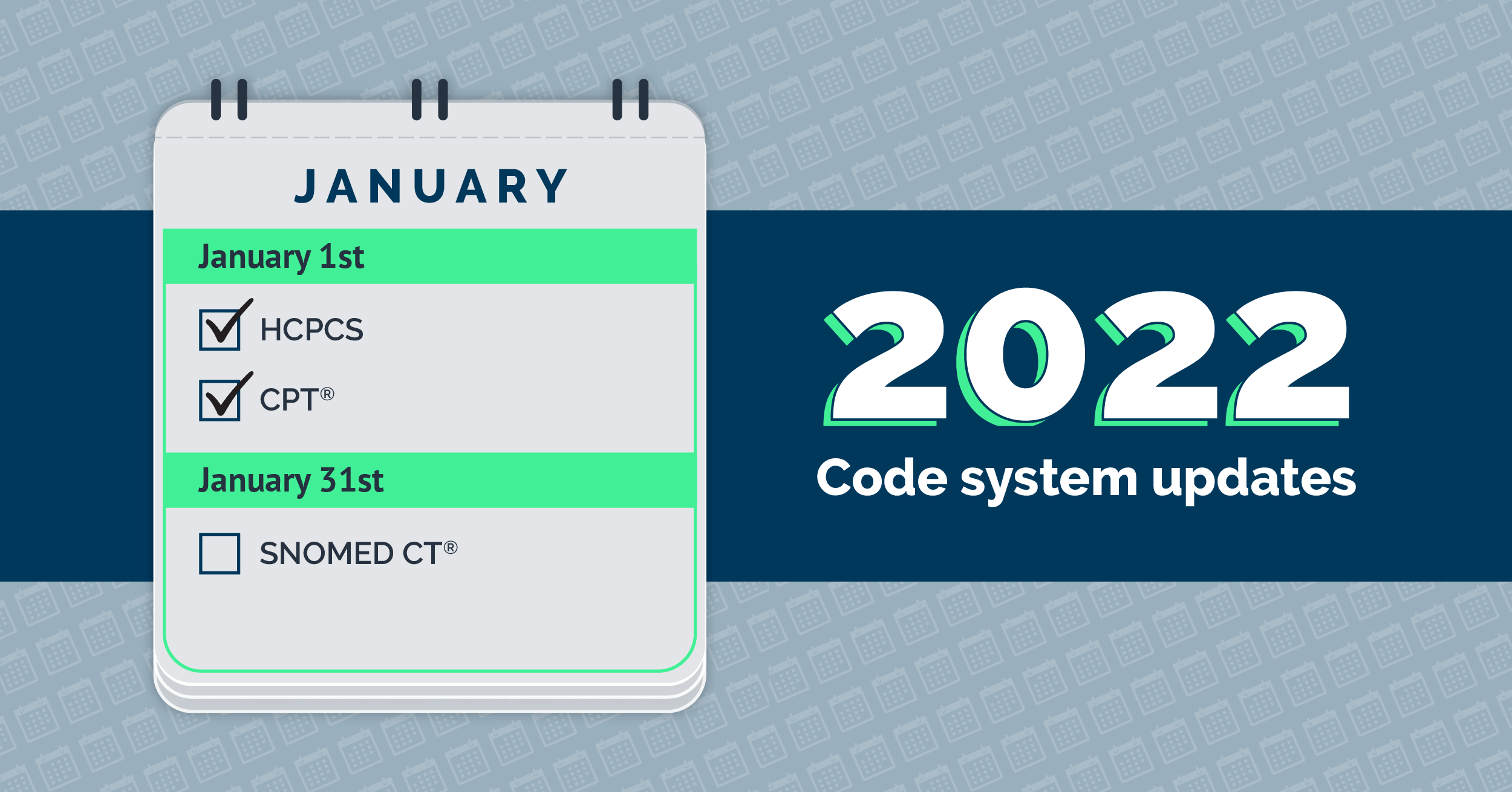 Save The Dates 2022s Standardized Code System Updates Imo Health